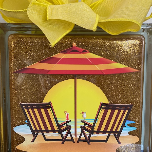 Beach Chair Decal, Full Color Beach Chair Decal, Beach Chair Sticker ...