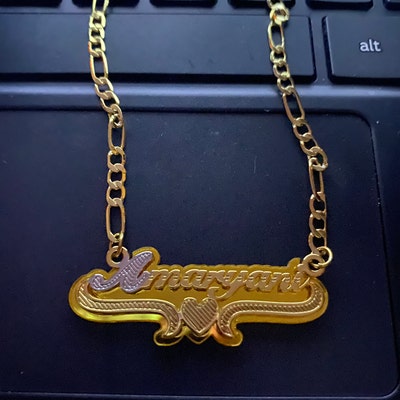 Name Plate Necklace Nameplate Necklace Custom Name Necklace Chain ...