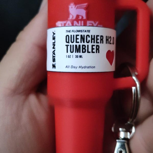 Miniature Valentine Stanley Tumbler Keychain | Chapstick Holder - Etsy