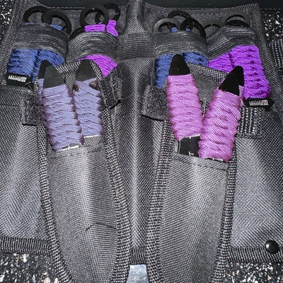 Sharp Hand Wrapped Paracord Wrapped Set of Three Tactical Throwing Axes ...