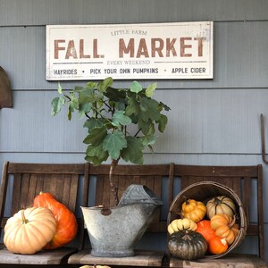 Fall Market Sign Farmhouse Fall Signs Large Farmhouse Kitchen Signs ...