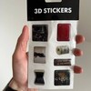 3D Stickers black Edition Set of 8 Stickers - Etsy
