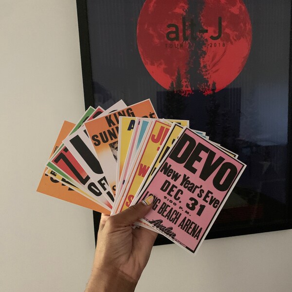 20 Vintage Rock and Pop Concert Posters as Quality Postcards - Etsy