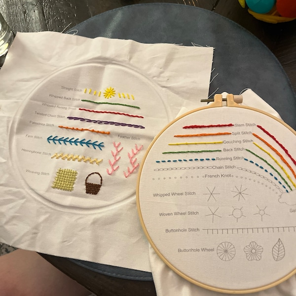 Beginner Embroidery Kit Set of 3, Beginner Embroidery Kit, Modern ...