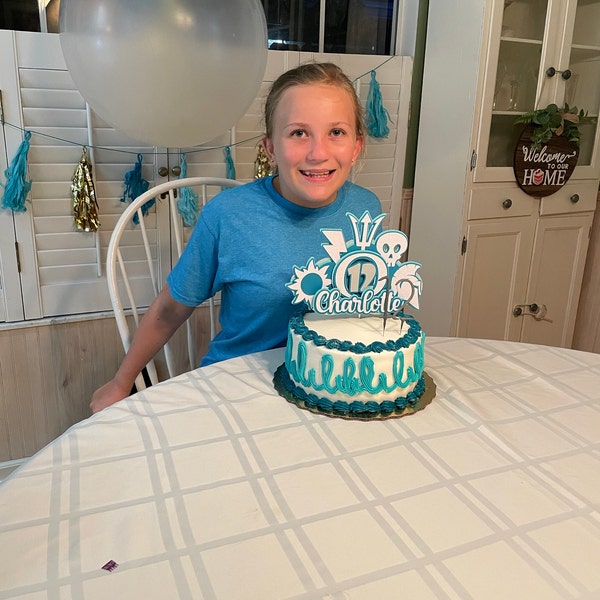 Greek Gods Cake Topper, Personalized Percy Jackson Cake Topper, Greek ...