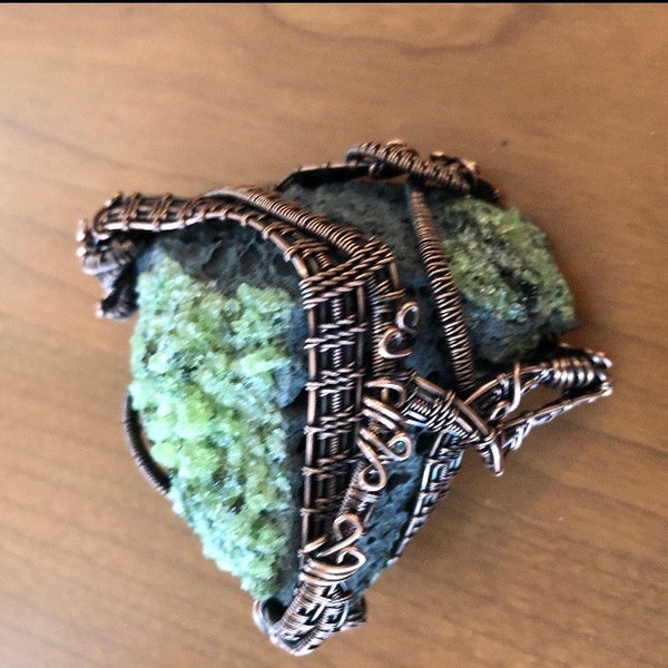 Made to Order - Antiqued Copper Witch Broom Pendant With Straight ...