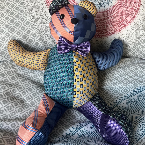 Handmade Necktie Memory Bear - Etsy