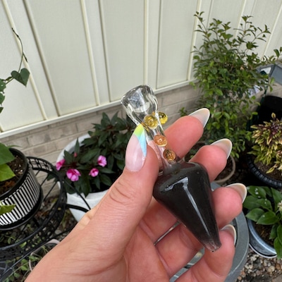 One Hitter Pipe Glass Chillum Pipes Mystery Fumed Chillum by Moonlight ...