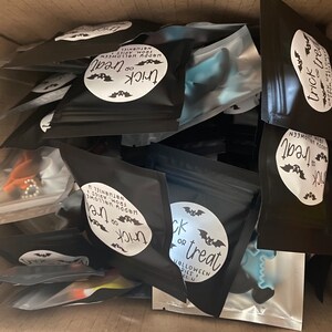 Trick or Treat Bag Stickers Halloween Labels Custom Halloween Stickers ...