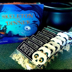 Printable Skeleton Bones Halloween Treat Bag Toppers, Bag of Bones ...