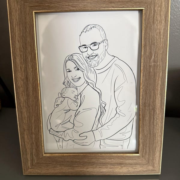 Custom Line Drawing From Photo - Best Friend Portrait - Last Minute ...
