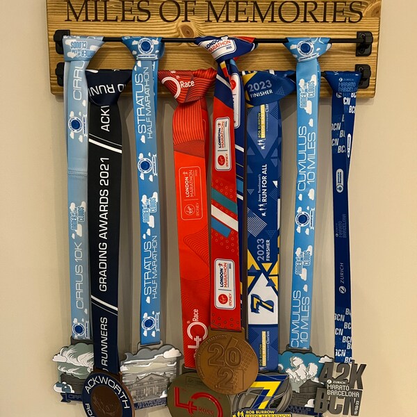 Medal Display Rail | Personalised Engraved Medal Hanger | Bespoke Medal ...