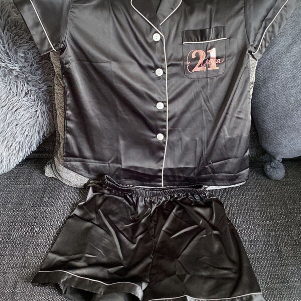 PERSONALISED Charlie Milestone Birthday | Short Pjs | Pyjamas |sweet 16 ...