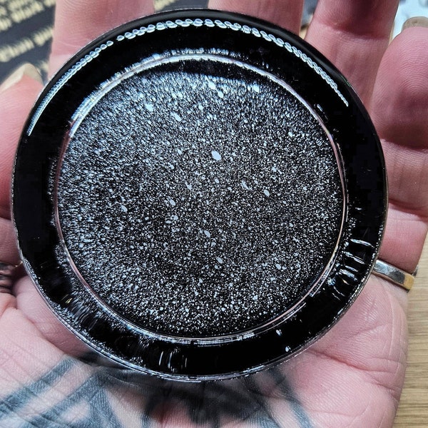 Ouija Scrying Mirror. GLASS Ritually Foxed Convex Black Mirror. Altar ...