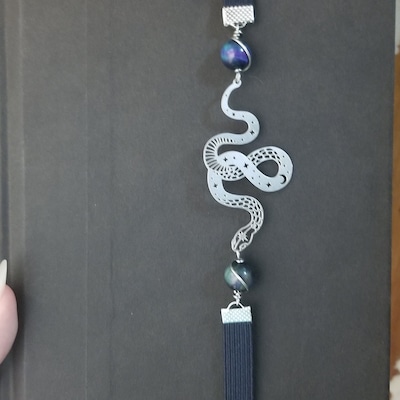 Mahogany Obsidian Bookmark Spider Bookmark Spider in Web Bookmark ...