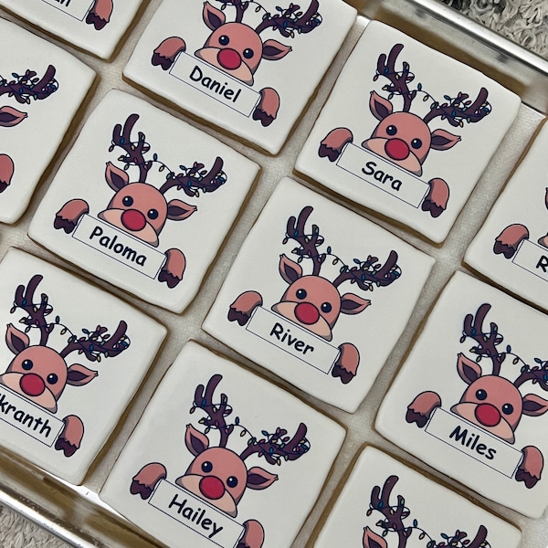 EDITABLE Reindeer Name Holder, Canva Template, Make Your Own Name ...