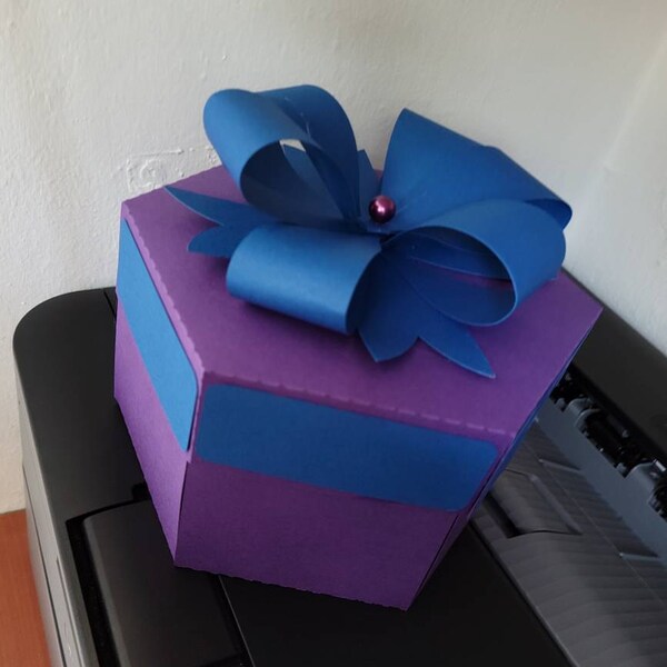 HEXAGON Explosion Box SVG File Instant Download Svg Project for Cricut ...