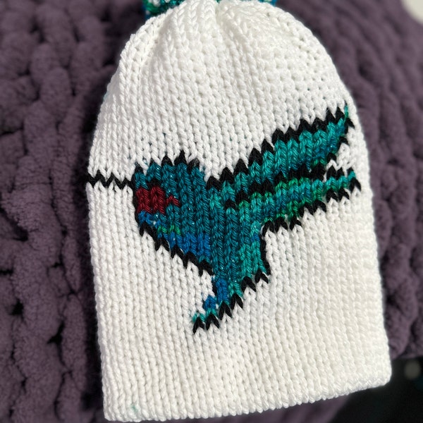 Hummingbird Hat Pattern for Circular Knitting Machines, Digital ...