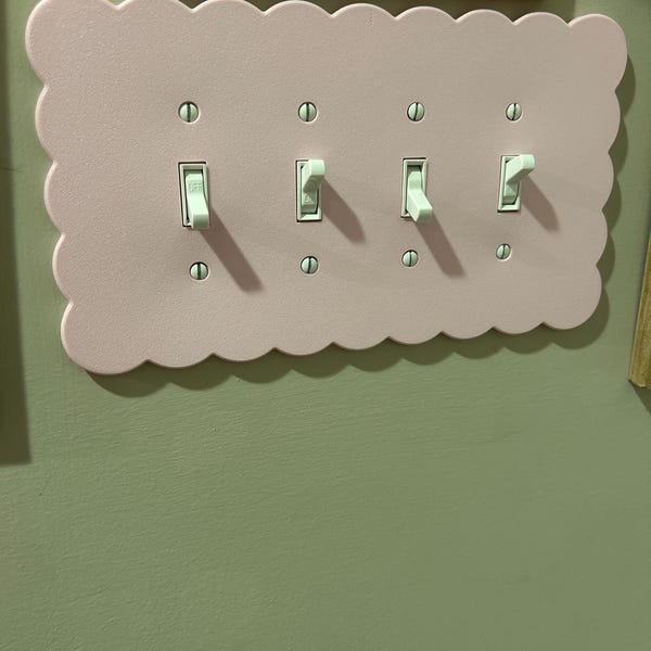 Pastel White Cloud Light Switch Cover Single Rocker Custom Design ...