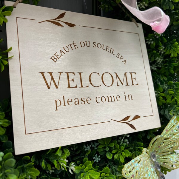 Personalized Double Sided Door Sign for Office Welcome Sign in Session ...