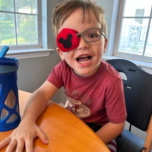 Eyeglass Eye Patch child Miss Mouse - Etsy