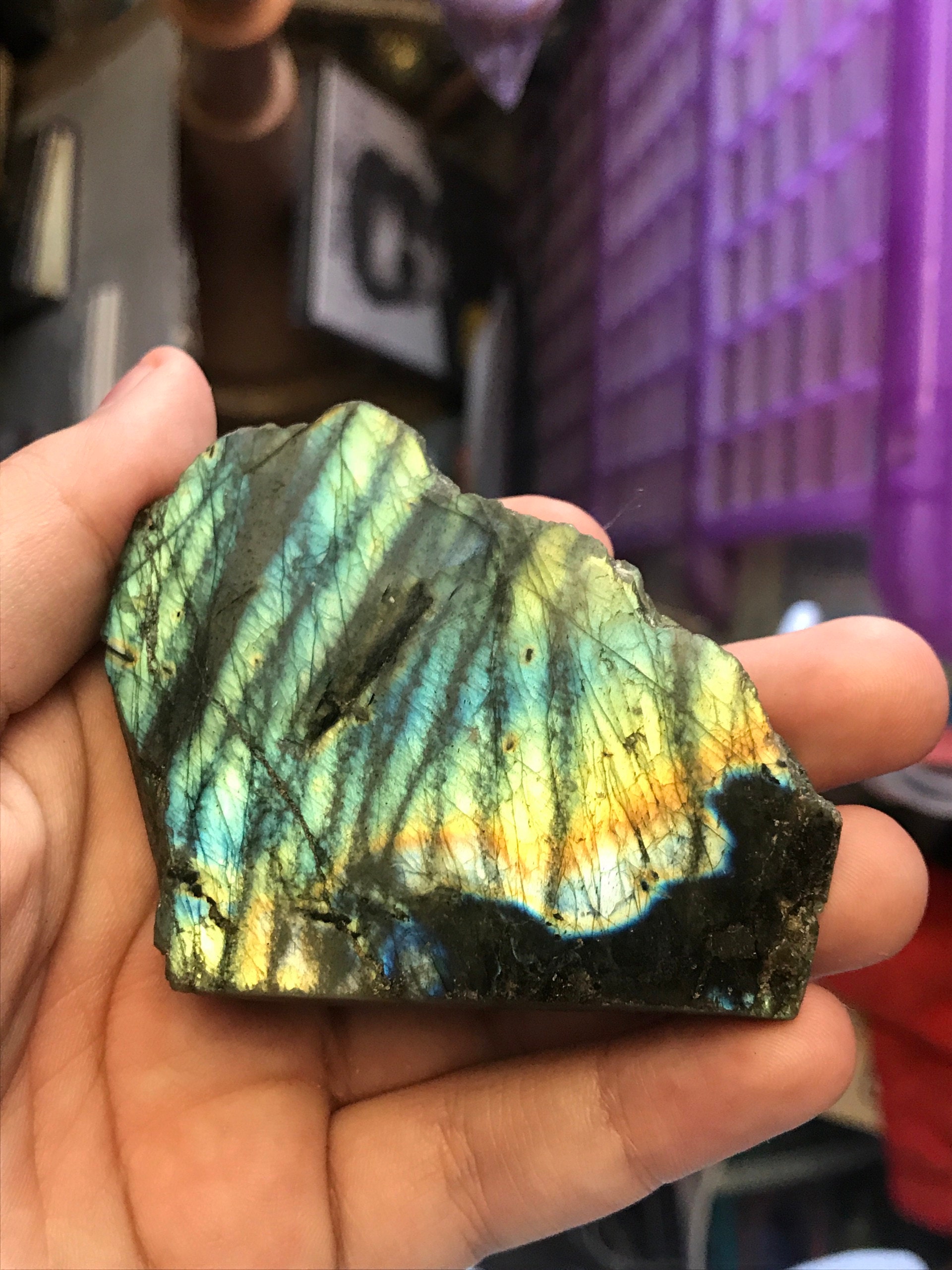 Natural Labradorite Slab: Choose Size & Amount (Display Specimen, Raw ...