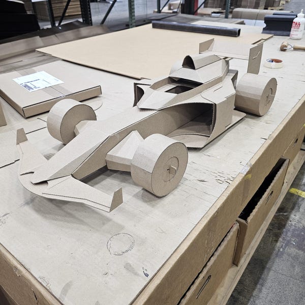 Cardboard F1 Car Template: DIY Printable Pattern (scalable PDF) - Etsy