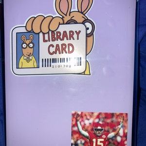 DW, Arthur, Library Card Sticker - Etsy