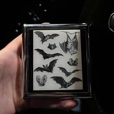 Victorian Bat Cigarette Case Business Card ID Holder Wallet Bats Goth ...