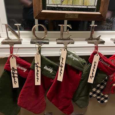 Stocking Tags Personalized Stocking Tags Laser Cut - Etsy