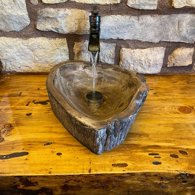 Log Tree Bark Fireplace Mantel - Etsy Canada