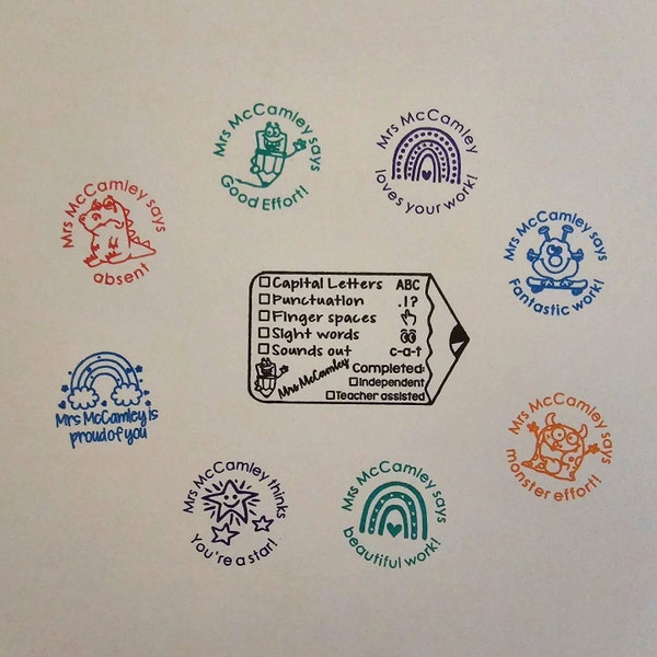 Custom Checklist Stamps,personalized Teacher Stamp Pre-inked Stamp ...