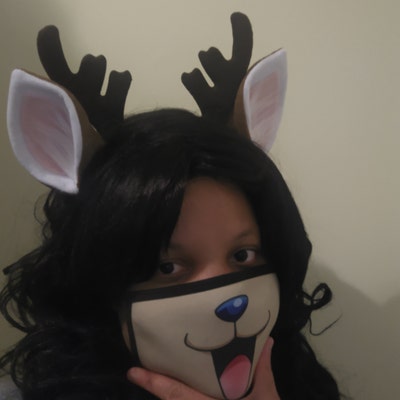 Deer Ears With Optional Antlers Headband Custom Color Doe Fawn Buck ...