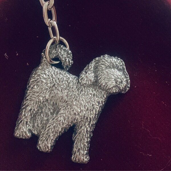 Cockapoo Pewter Motif Keyring - Cockapoo Keychain - Cockapoo Gift ...