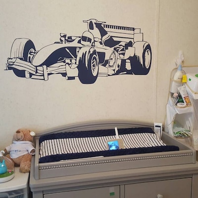 Formula 1 Wall Decal Wall Sticker Sports Car Racing Interior Bedroom ...