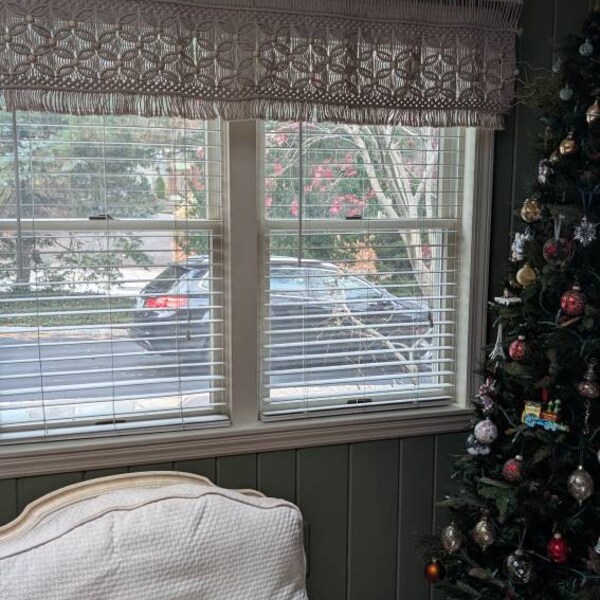 Macrame Window Valance, Wall Hanging, Bead Curtain - Etsy