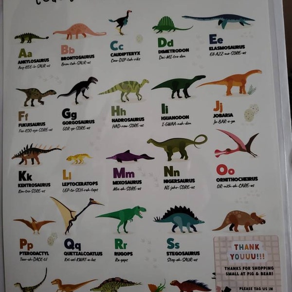 DINOSAUR Alphabet and Numbers Set | Alphabet and Numbers Nursery Art ...
