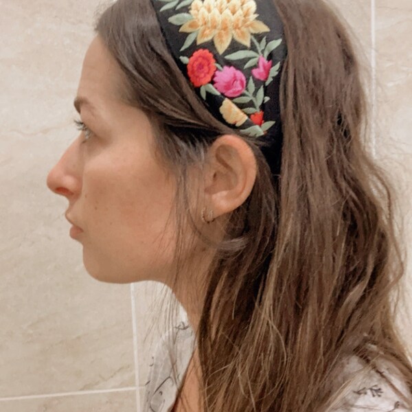 Dark Brown Lace Headband, Christian Veil, Structured Religious Head ...