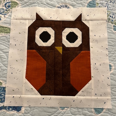 Classic Cute Owl Quilt Block Pattern Bird Animal PDF includes ...