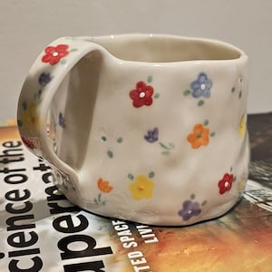 Dainty Flower Mug Handmade Ceramic Hand Painted - Etsy