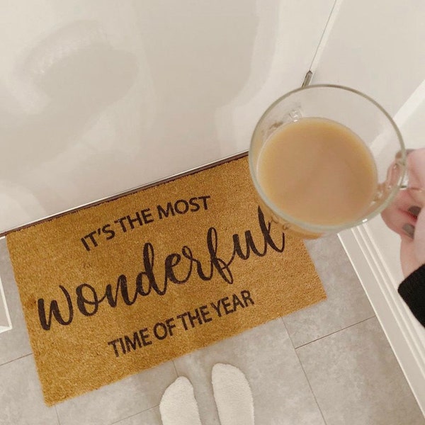 It's the Most Wonderful Time of the Year - Christmas Doormat - Holiday ...