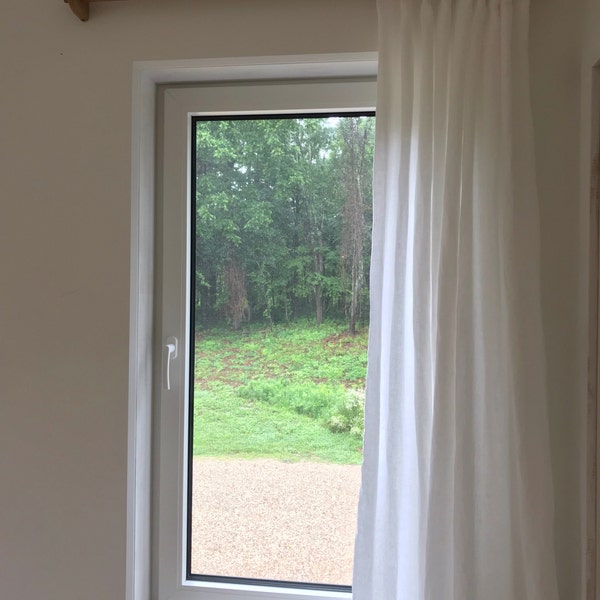 Minimal OAK Wood Curtain Rod Bracket, Holder - Solid White Oak Mount W ...