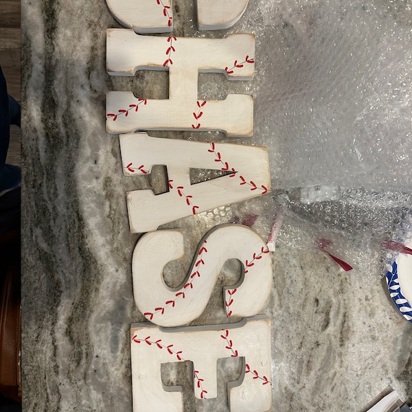 Vintage Baseball Name, Baseball Letters, Personalized Baseball Name ...