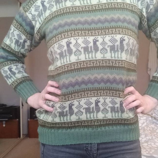 Poncho/alpaca Wool Poncho/authentic Peruvian Poncho/handmade Poncho ...