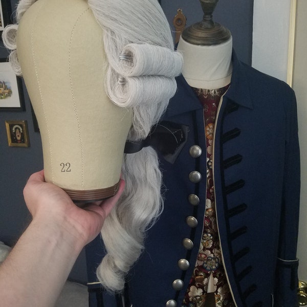 WIG "monseigneur" Man Wig Rococo 18th Century Colonial Reenactment ...