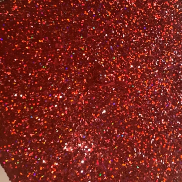 CARDINAL RED 1.5MM Red Holographic Glitter 1.5MM Hex Cut, Chunky Red ...