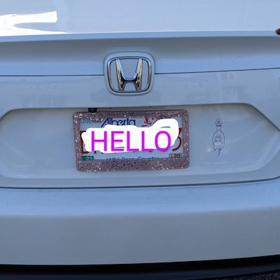 Epoxy Resin License Plate Framecustom License Plate Framered Stones ...