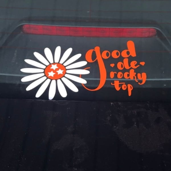 Good Ole Rocky Top Tennessee Daisy Decal - Football - Car Decal ...
