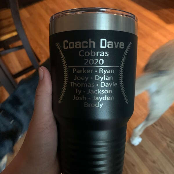 Engraved Coach Cup, Coach Tumbler, Coach Gift Idea, Tumbler With Lid ...