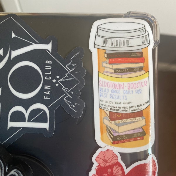 Serotonin Booster Bookish Sticker | Bookish Merch | Book Lover - Etsy